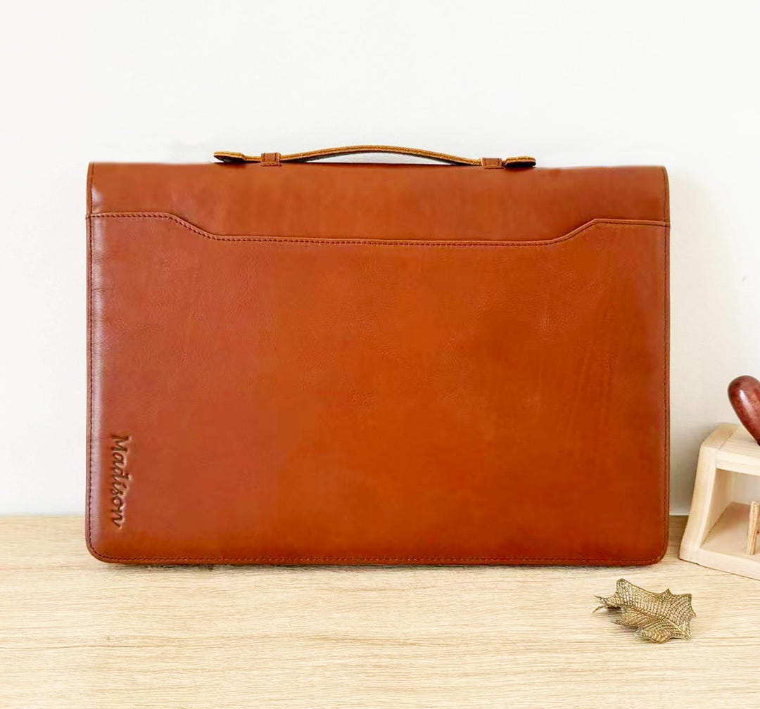 Custom Portfolio With Handle, 8.5*14 Legal Size Leather Padfolio, 15 ...