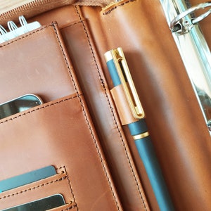 Custom 3 Ring Check Binder Portfolio -leather Check Binder With Zipper ...