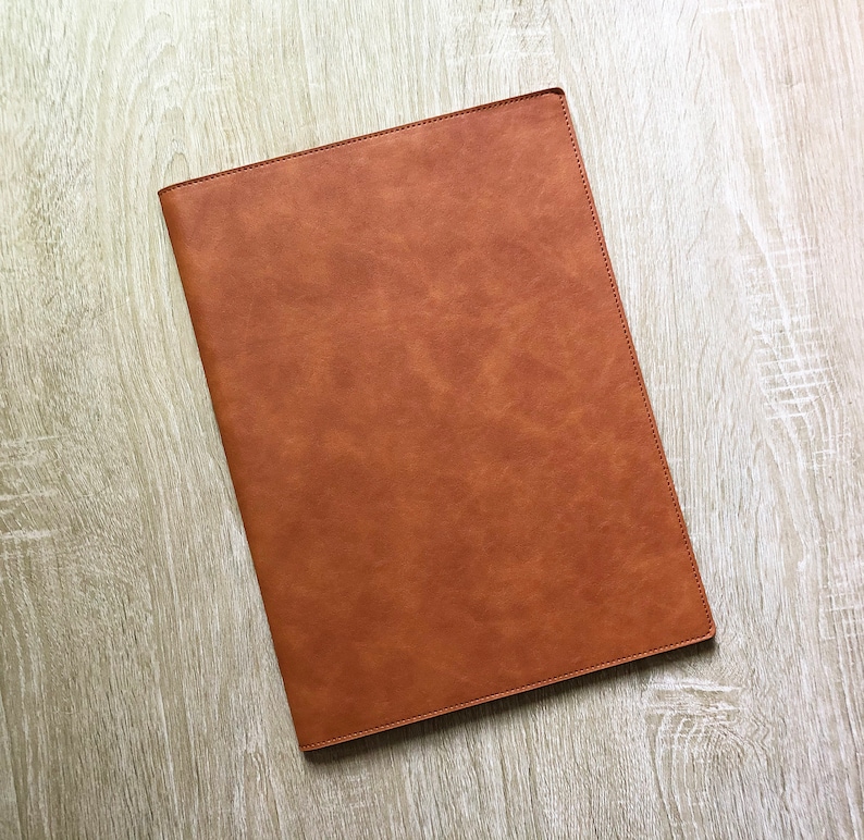 Personalized Vegan Slim Leather Portfolio Custom Padfolio - Etsy