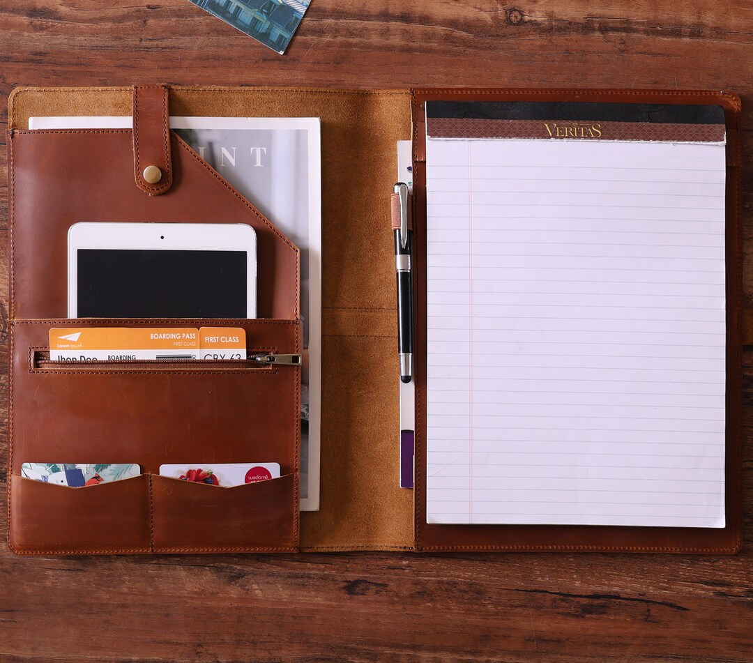 Monogrammed Portfolio Personalized Portfolio Handmade - Etsy