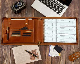 7 Ring Leather Binder - Etsy