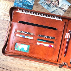Personalized 3 Ring Check Binder Portfolio, Vegan Leather Check Binder ...
