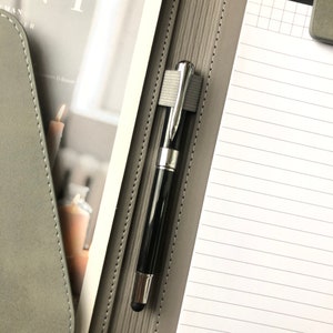 Personalized Vegan Slim Leather Portfolio, Custom Padfolio Folio for ...