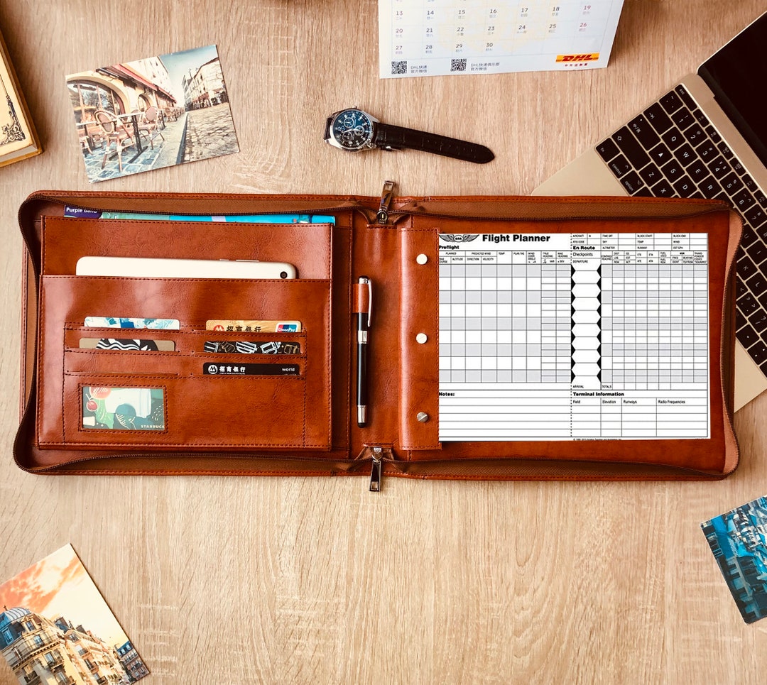 Personalized Pilots Log Book Binder, Vegan Leather Log Binder Gift for ...