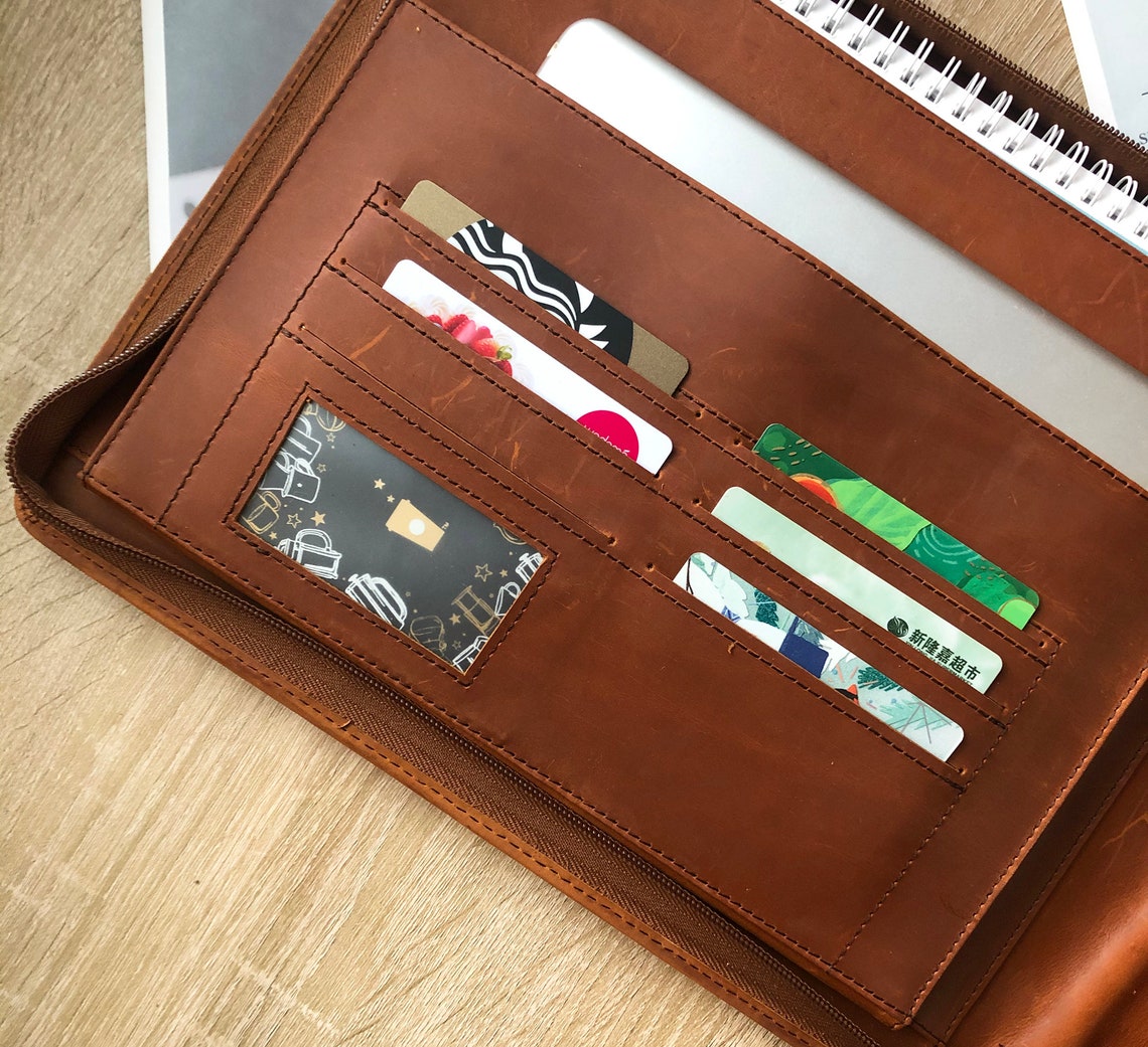 Custom 3 Ring Check Binder Portfolio leather Check Binder - Etsy