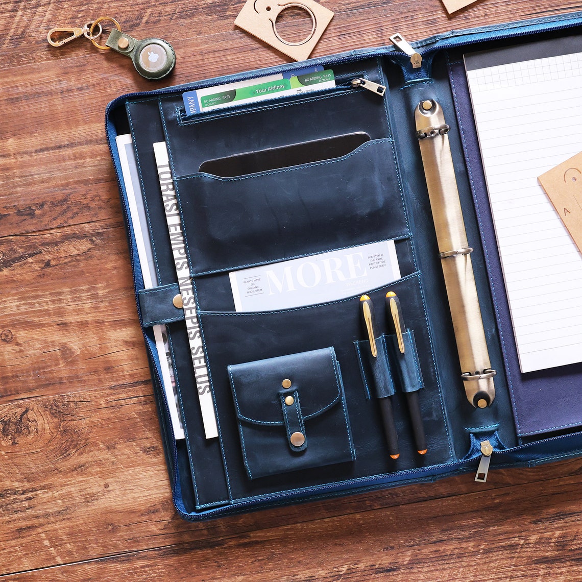 Personalized Portfolio, Leather Portfolio With Handle, 8.5*14 Legal ...