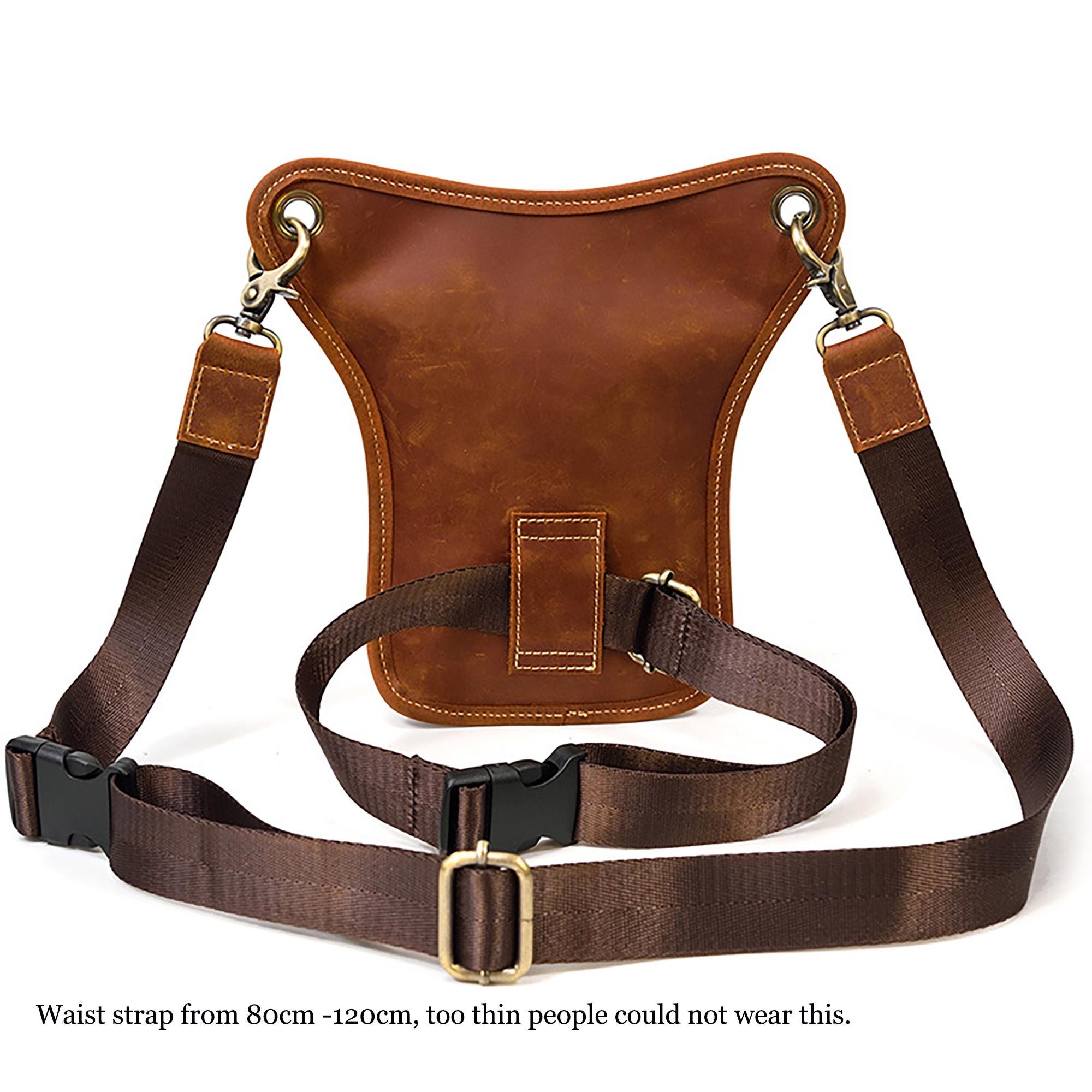 Personalized Retro Leather Leg Bag, Thigh Bag Leather Waist Personalized Retro Leather Leg Bag, Thigh Bag Leather Waist