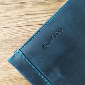 Personalized Pilots Log Book Binder, Custom Leather Binder for Pilots ...