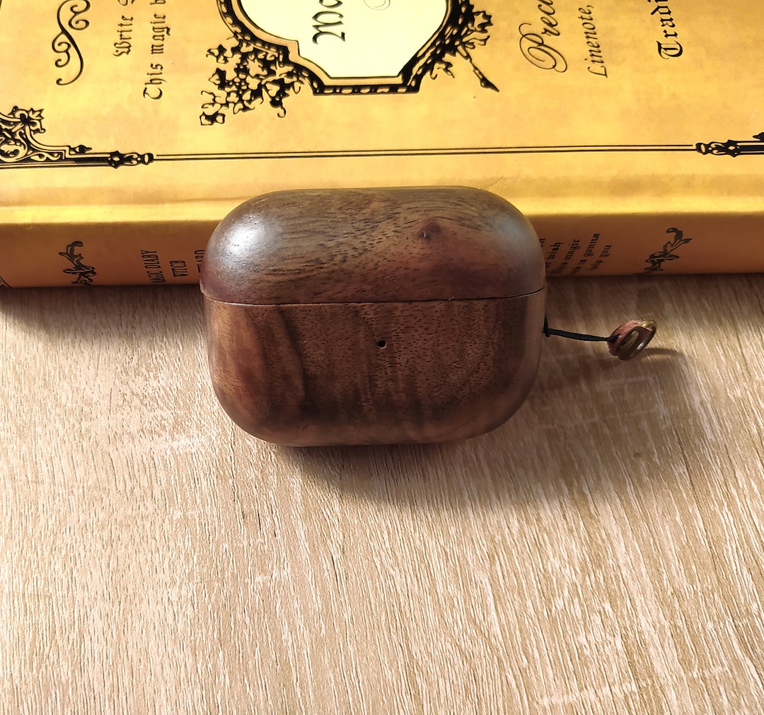 Free Personalized Wood Airpods Pro Case, Earpod Cover, Walnut Wood ...