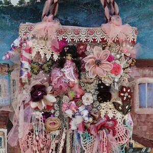 Artsy Boho Romantic Shoulder/tote Bag "pink Fairy",accessory Bag ...