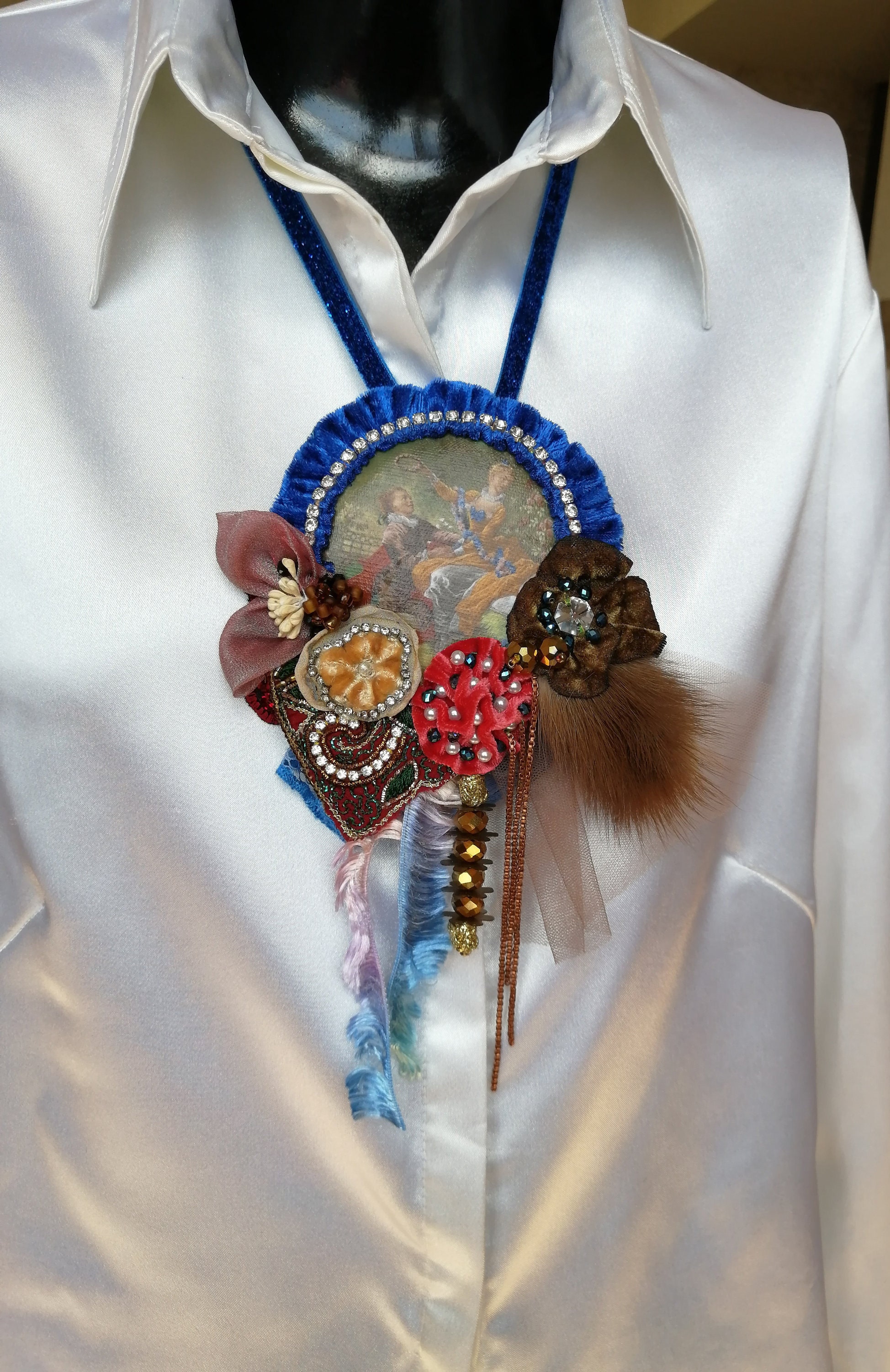 Romantic Oversize Brooch or Pendant Necklace declaration of Love ...