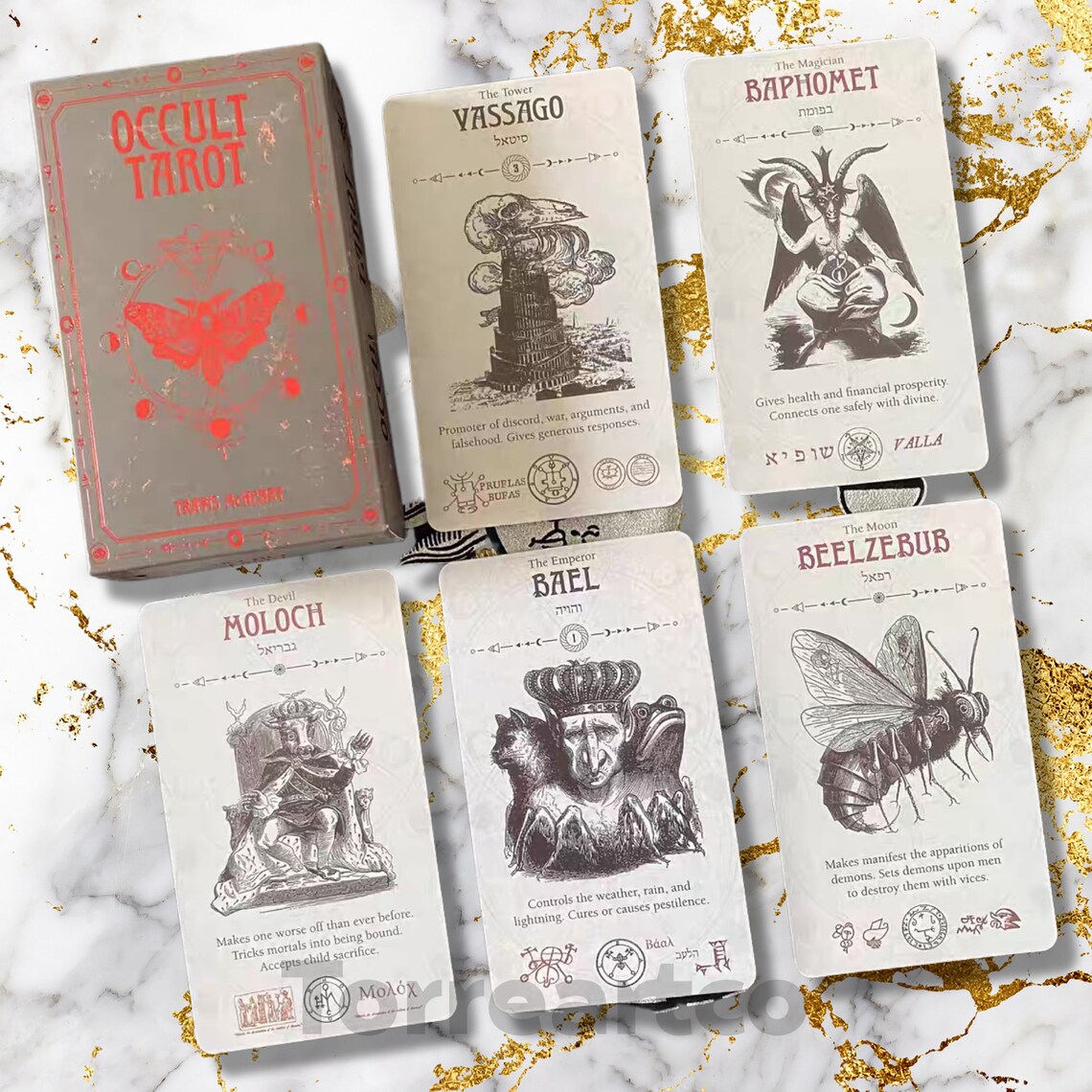 The Occult Tarot Full 78 Card Tarot Deck Major and Minor | Etsy UK