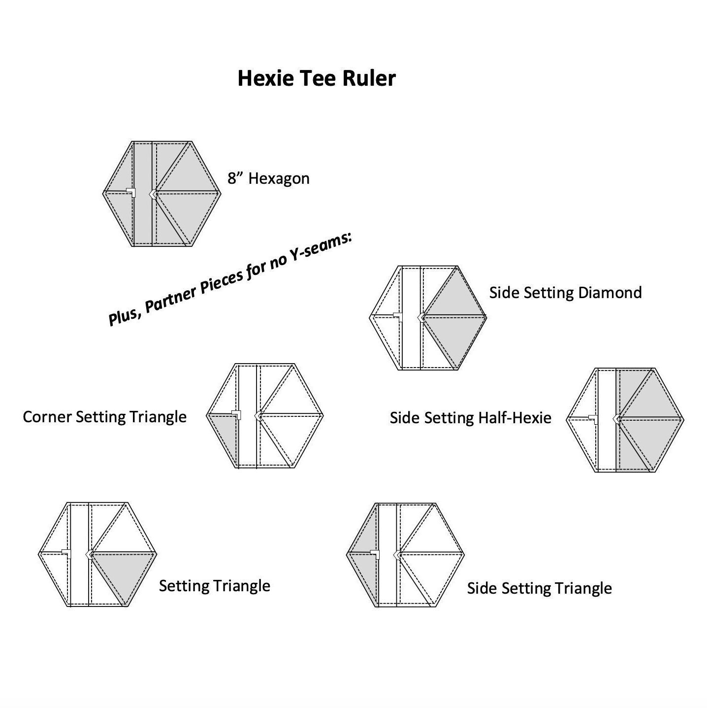 Hexie Tee Ruler & Pattern - Etsy