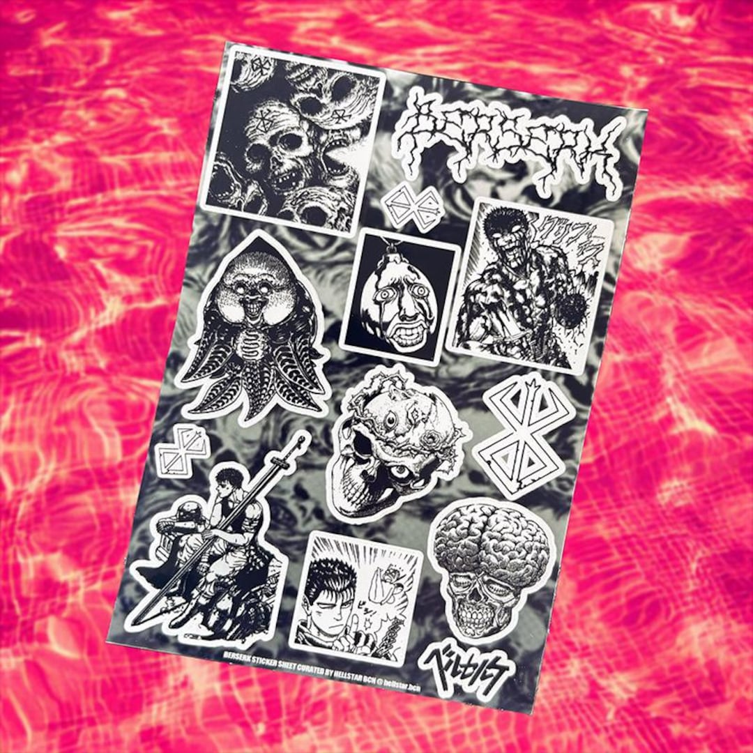 BERS3RK GUTS Sticker Sheet Water Resistant - Etsy