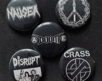 Bands Pin-back Buttons | Buttons | Music Buttons | Goth | Dark Wave ...