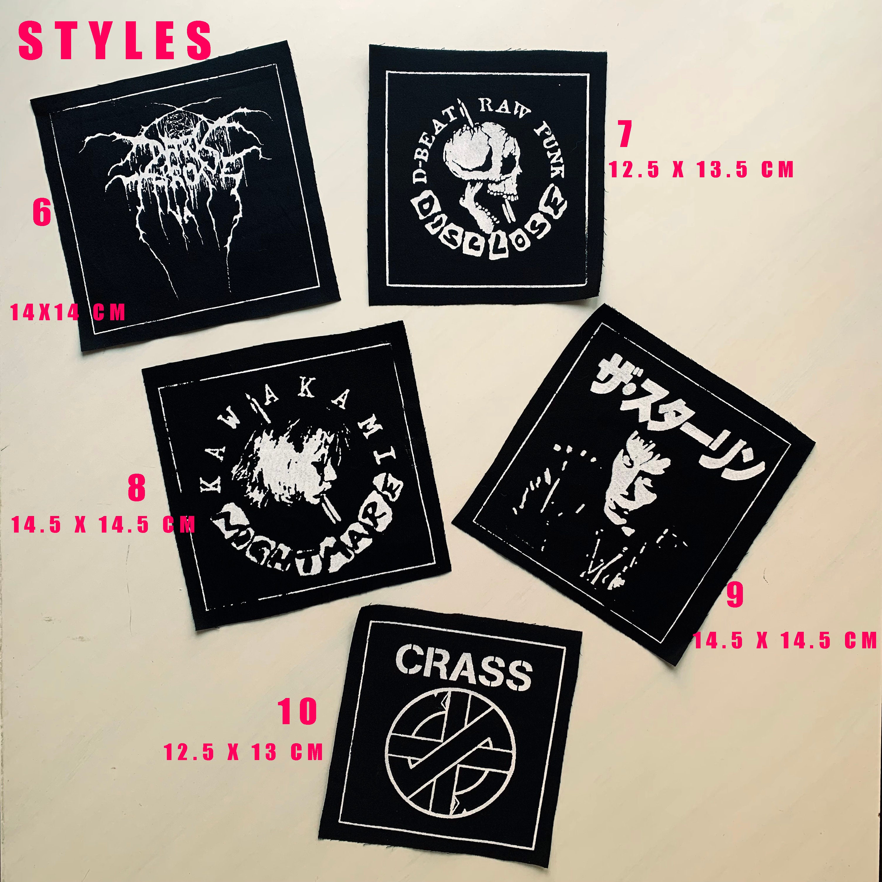 Crust Punk Black Metal Patches - Etsy