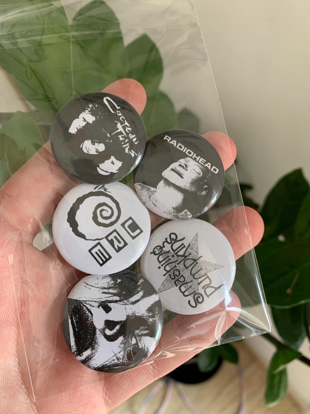 Alternative Rock / Grunge / New Wave / Darkwave Band Buttons Set of 5 ...