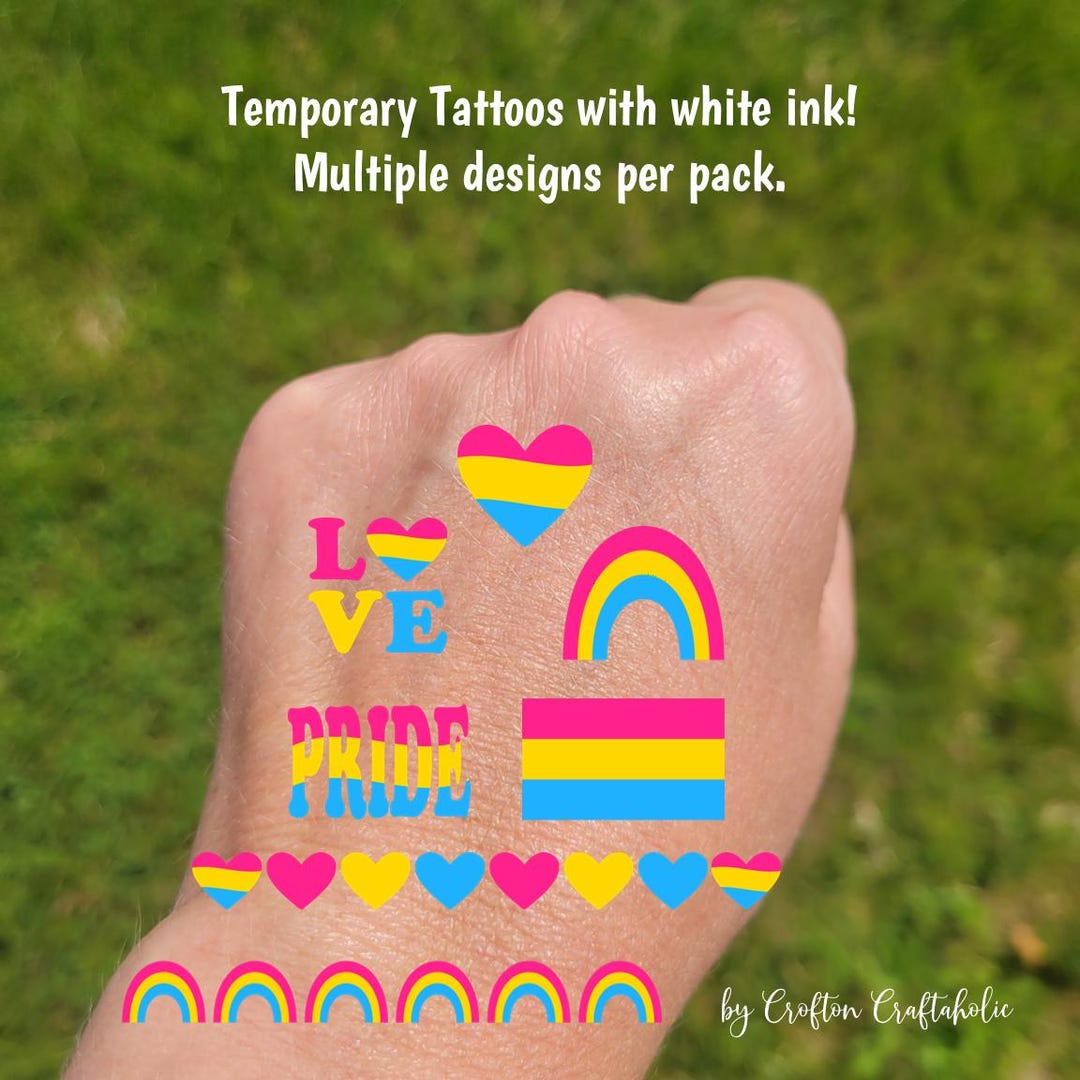 Temporary Tattoos for Pride Parades and Events - Pansexual Pride ...
