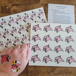 Custom Temporary Tattoos for Football Games - Custom Text for School ...