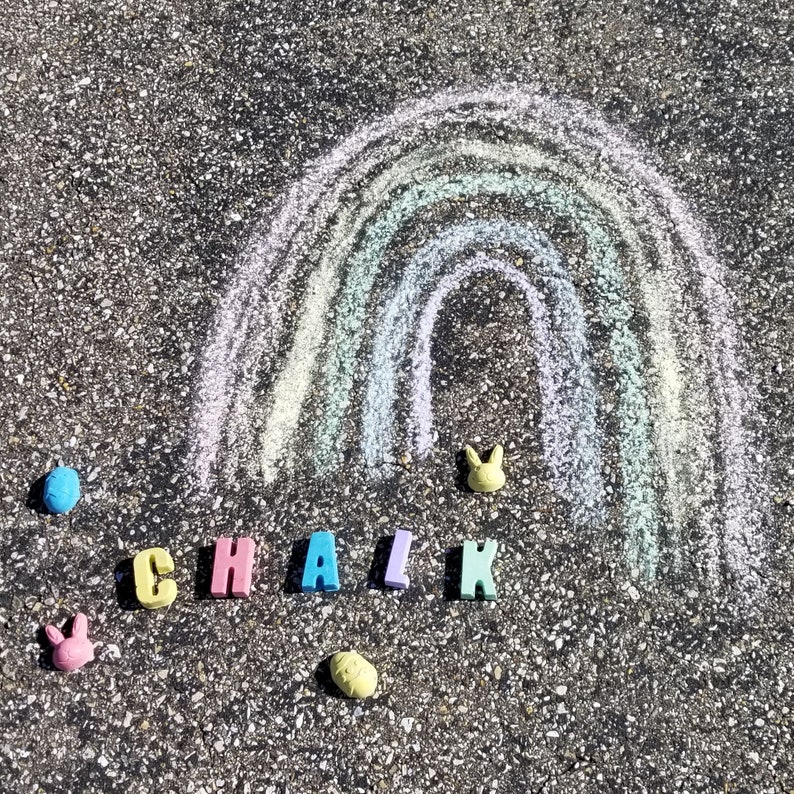 Rainbow Dinosaur Sidewalk Chalk Set Set of 4 6 8 or 10 | Etsy