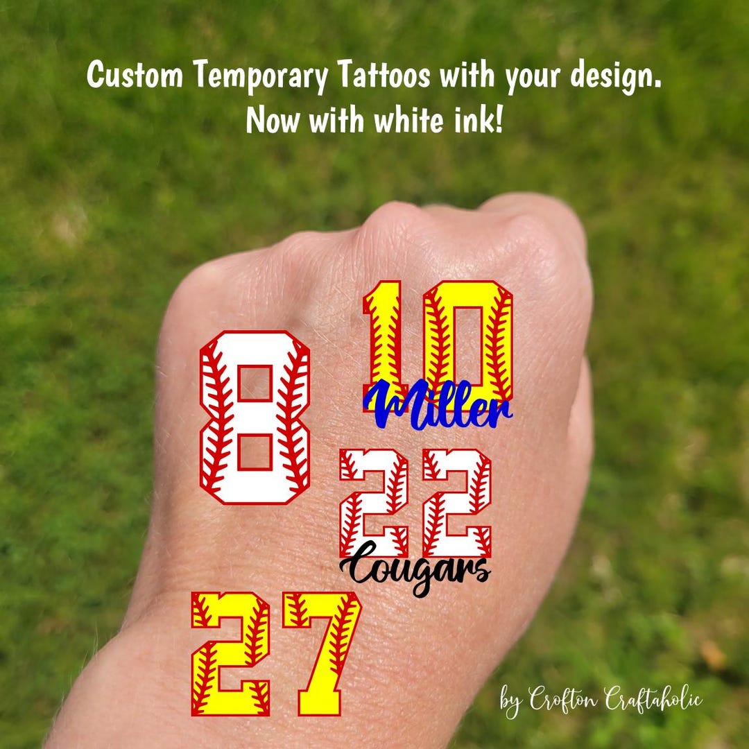 Custom Temporary Tattoos for Baseball or Softball - Softball or ...