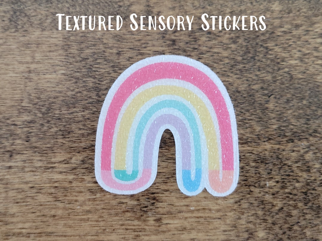 Pastel Rainbow Textured Sensory Sticker Tactile Fidget - Etsy