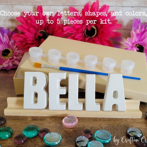 Paint Your Own Name Kit Painting Craft Kids Crafts Party - Etsy
