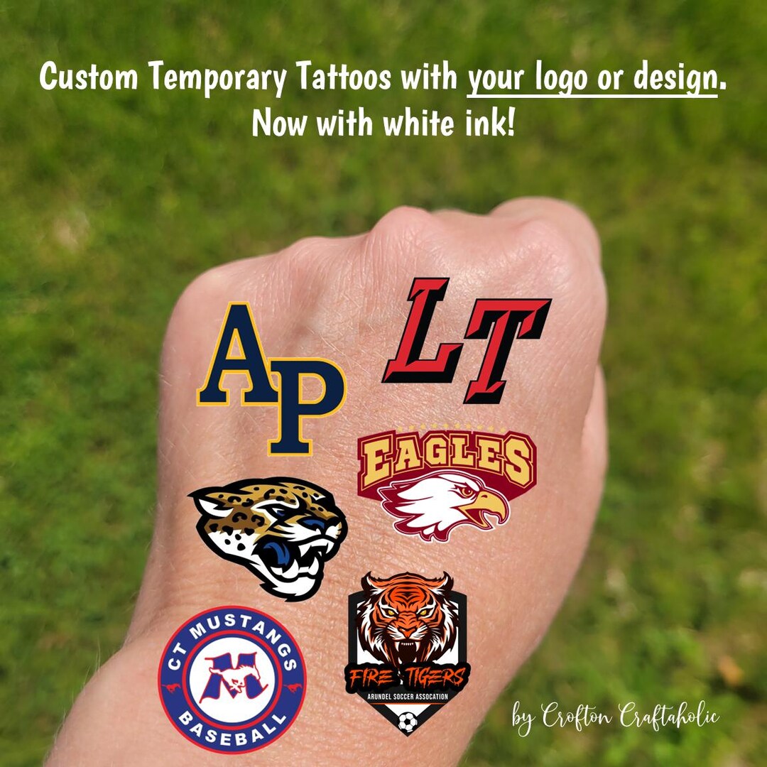 Custom Temporary Tattoos With Your Logo or Image - Team Spirit, School ...