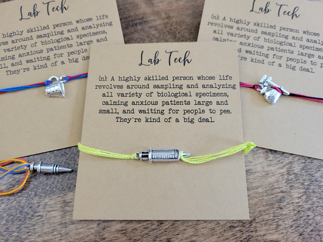 Lab Tech String Bracelet and Gift Card - Adjustable Bracelet or Anklet ...