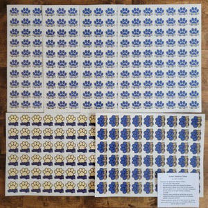 Custom Paw Print Temporary Tattoos - Cheerleader Tattoos for Football ...