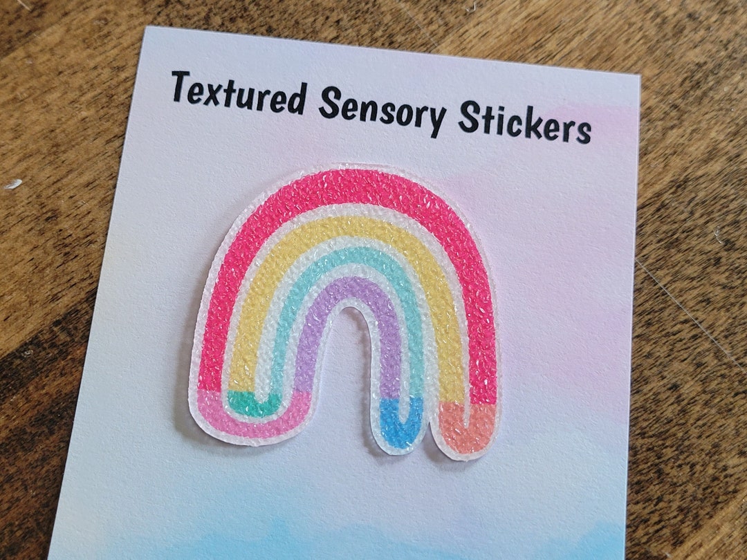 Pastel Rainbow Textured Sensory Sticker, Tactile Fidget, Fidget for ...
