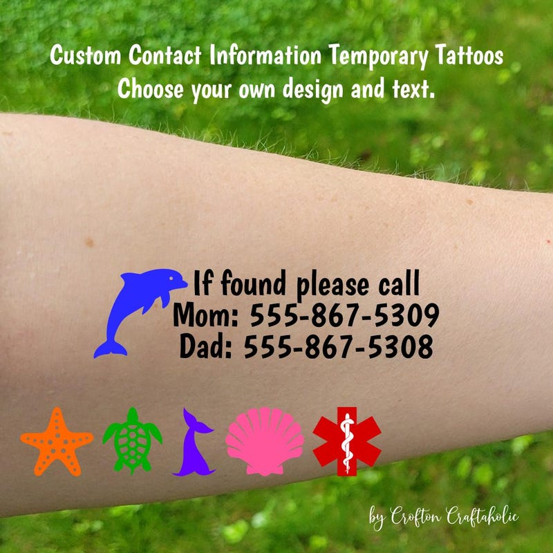 Phone Number Tattoo - Etsy