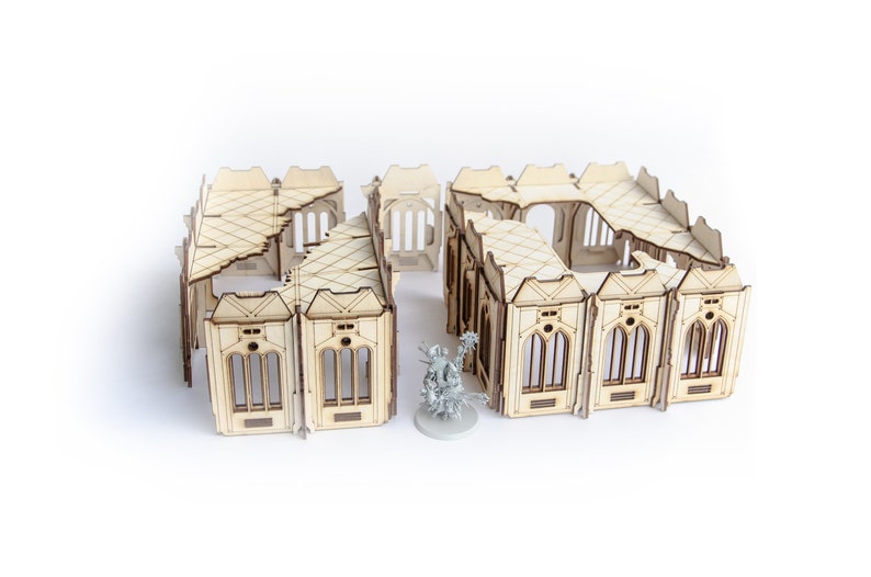 Modular Gothic Block House Set 2 Wargaming Terrain 28mm Warhammer 40k ...