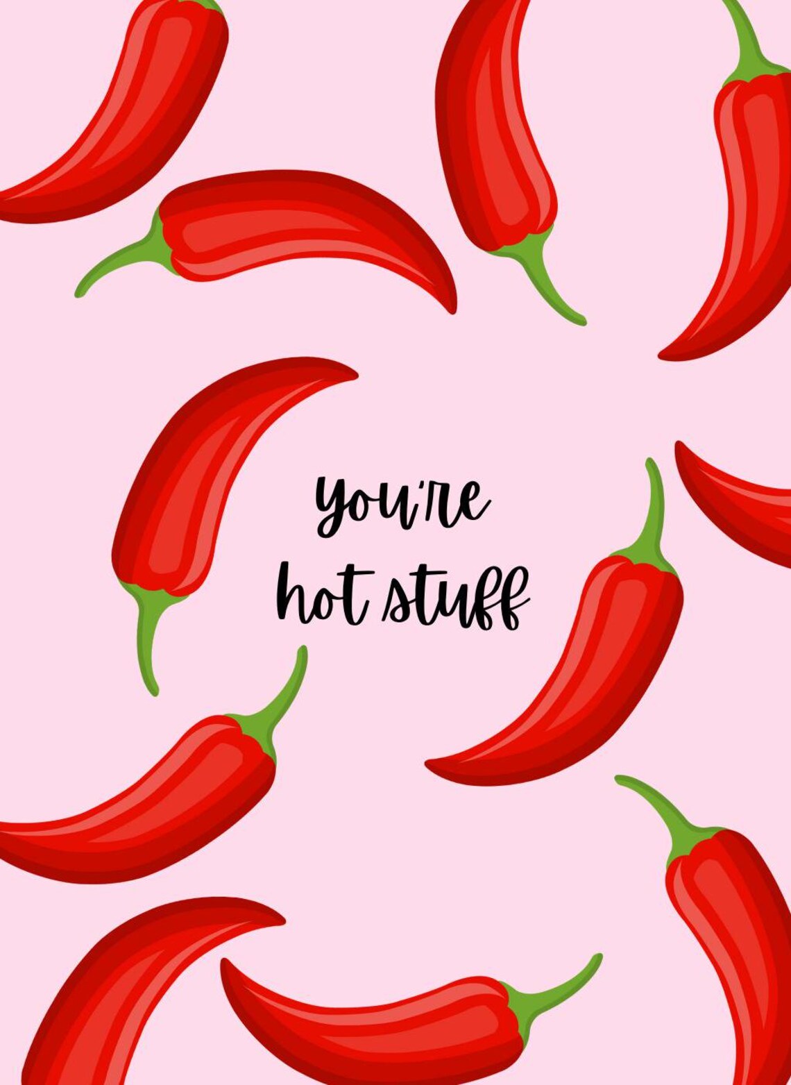 You're Hot Stuff Card. - Etsy