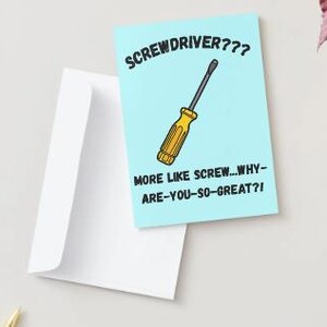 Screwdriver Father's Day Card - Etsy