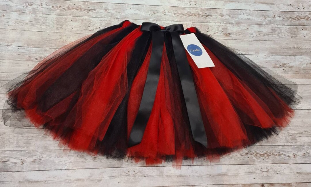 Two Colours Tutu/ Red and Black Tutu / Christmas Party Black - Etsy UK