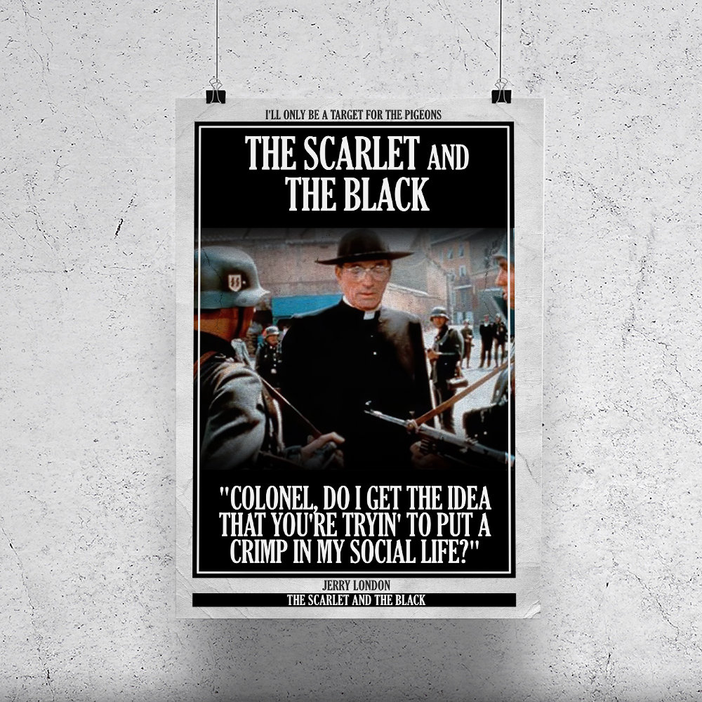 The Scarlet and the Black | Cult Film Poster | Classic Movie Posters ...