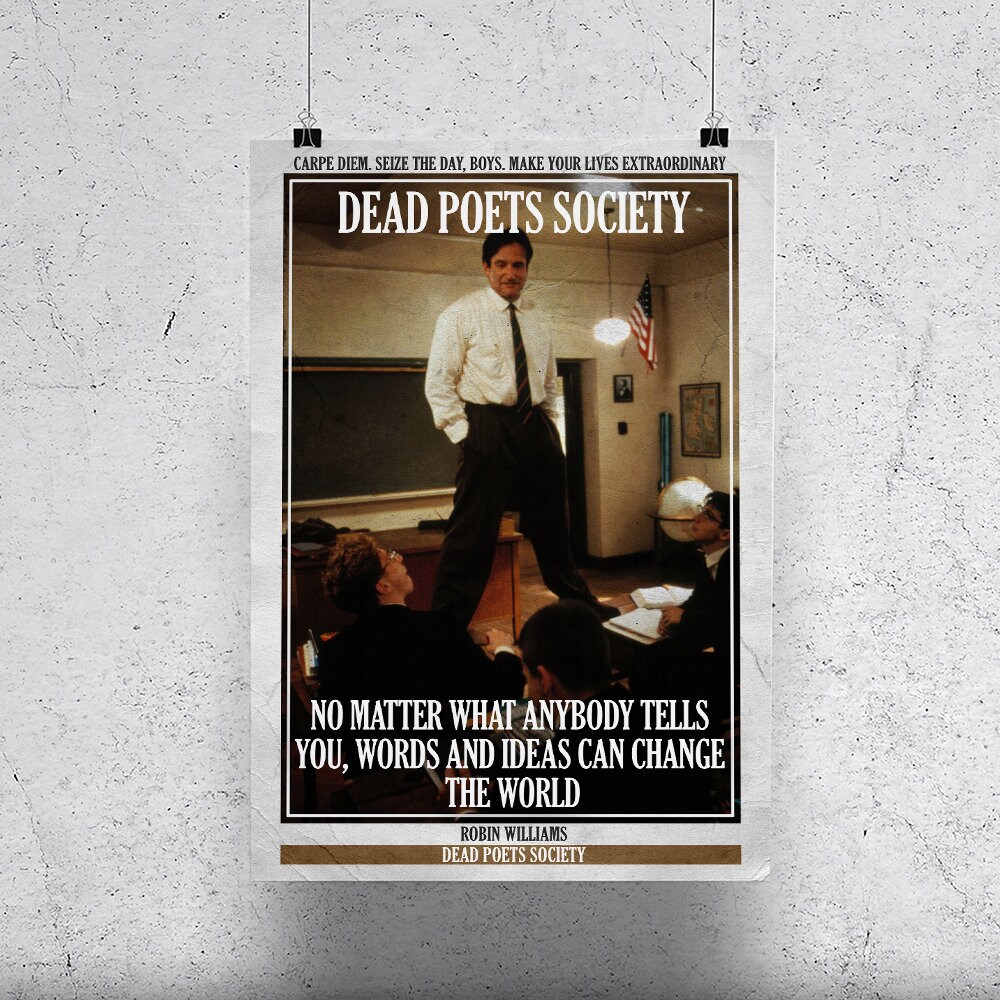 Dead Poets Society | Cult Film Poster | Vintage Retro Art Print ...