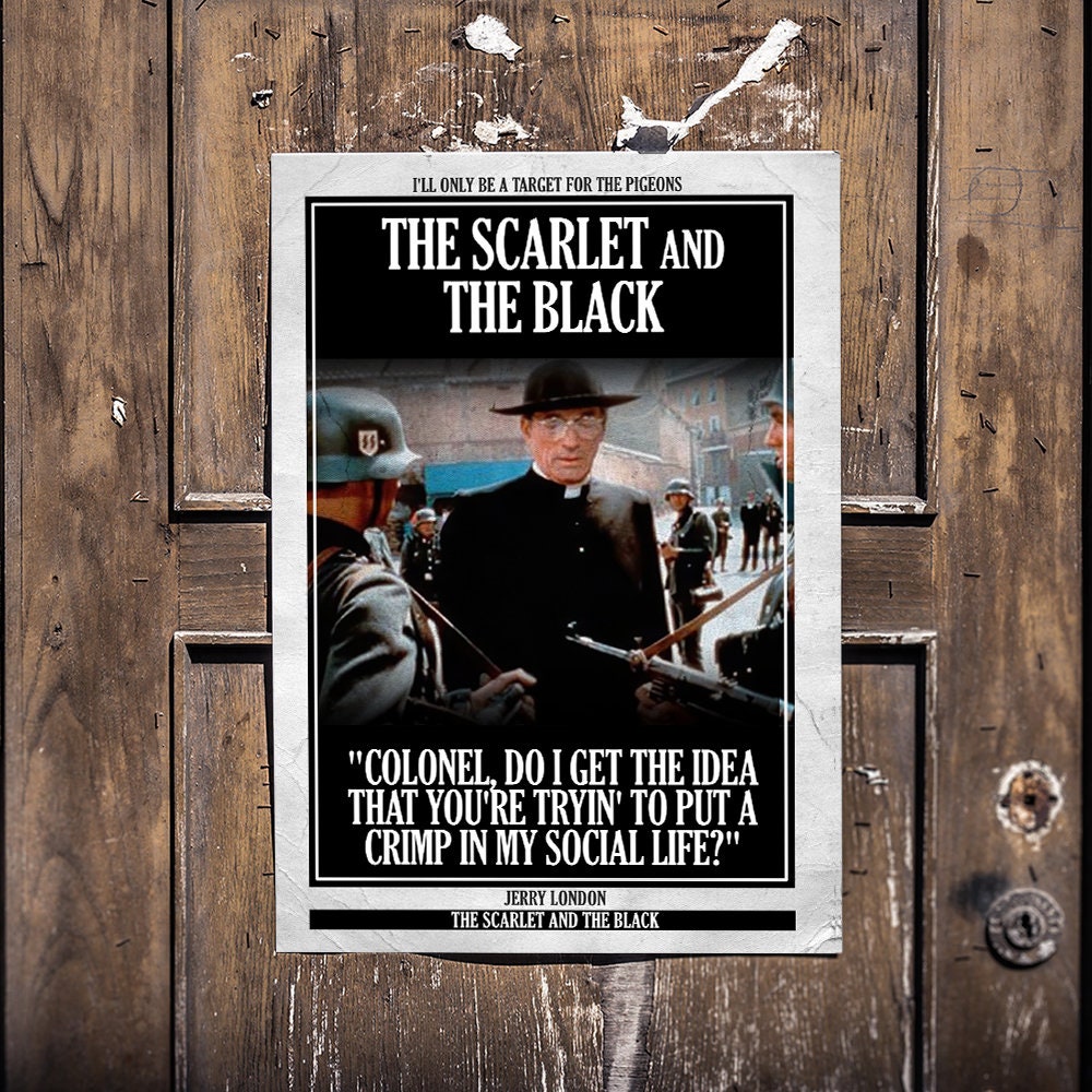 The Scarlet and the Black | Cult Film Poster | Classic Movie Posters ...