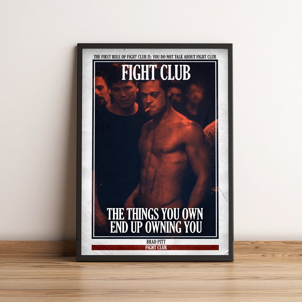 Fight Club | Cult Film Poster | Vintage Retro Art Print | Classic Movie ...
