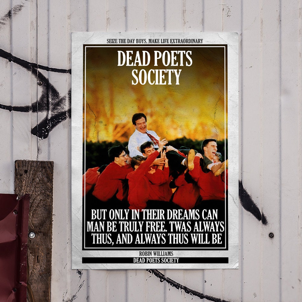 Dead Poets Society | Cult Film Poster | Vintage Retro Art Print ...