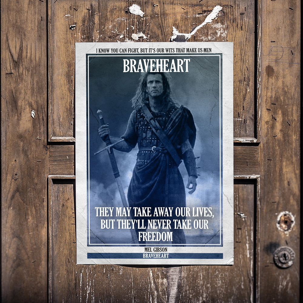 Braveheart | Cult Film Poster | Classic Movie Posters sold by Tinted ...
