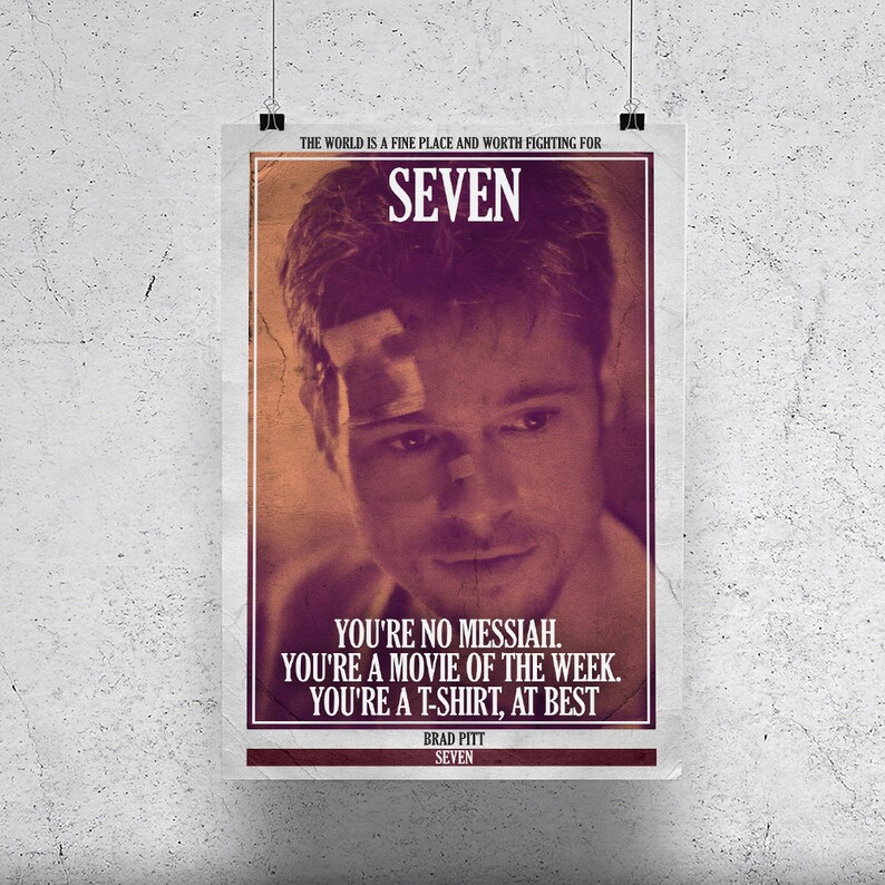 Seven Cult Film Poster Vintage Retro Art Print Classic | Etsy