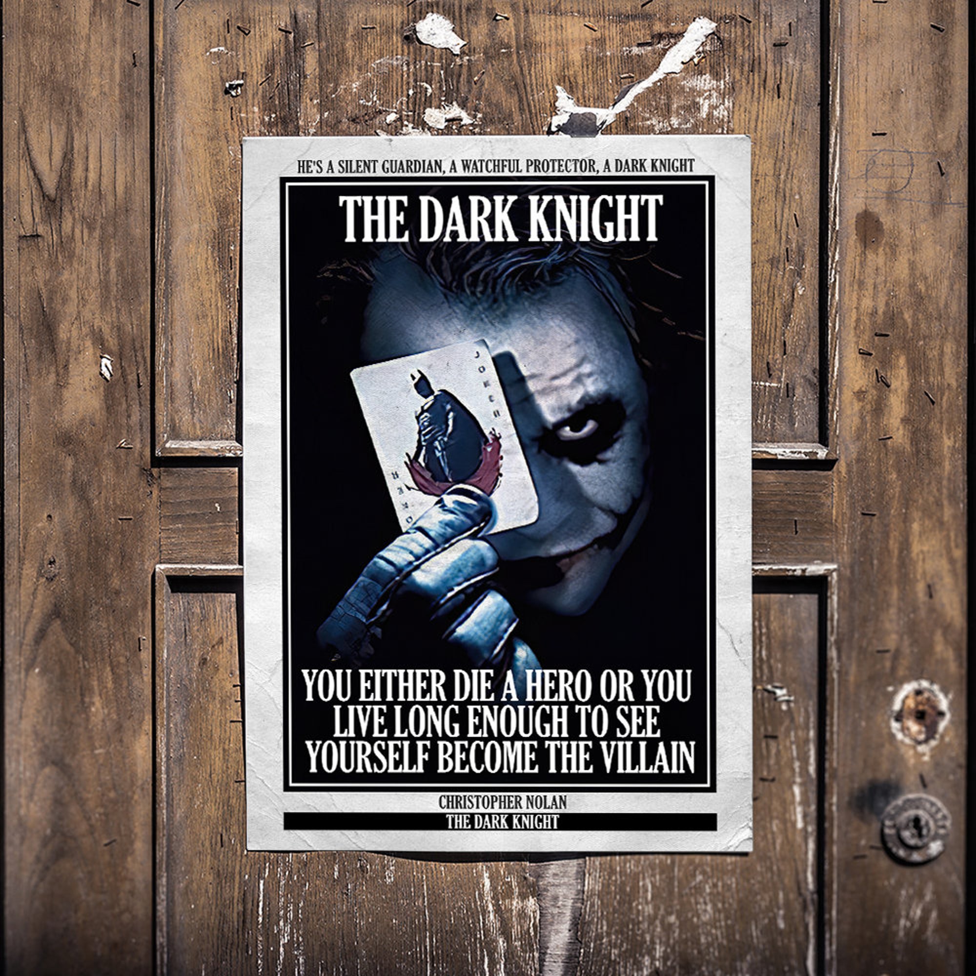 The Dark Knight | Cult Film Poster | Vintage Retro Art Print | Classic ...