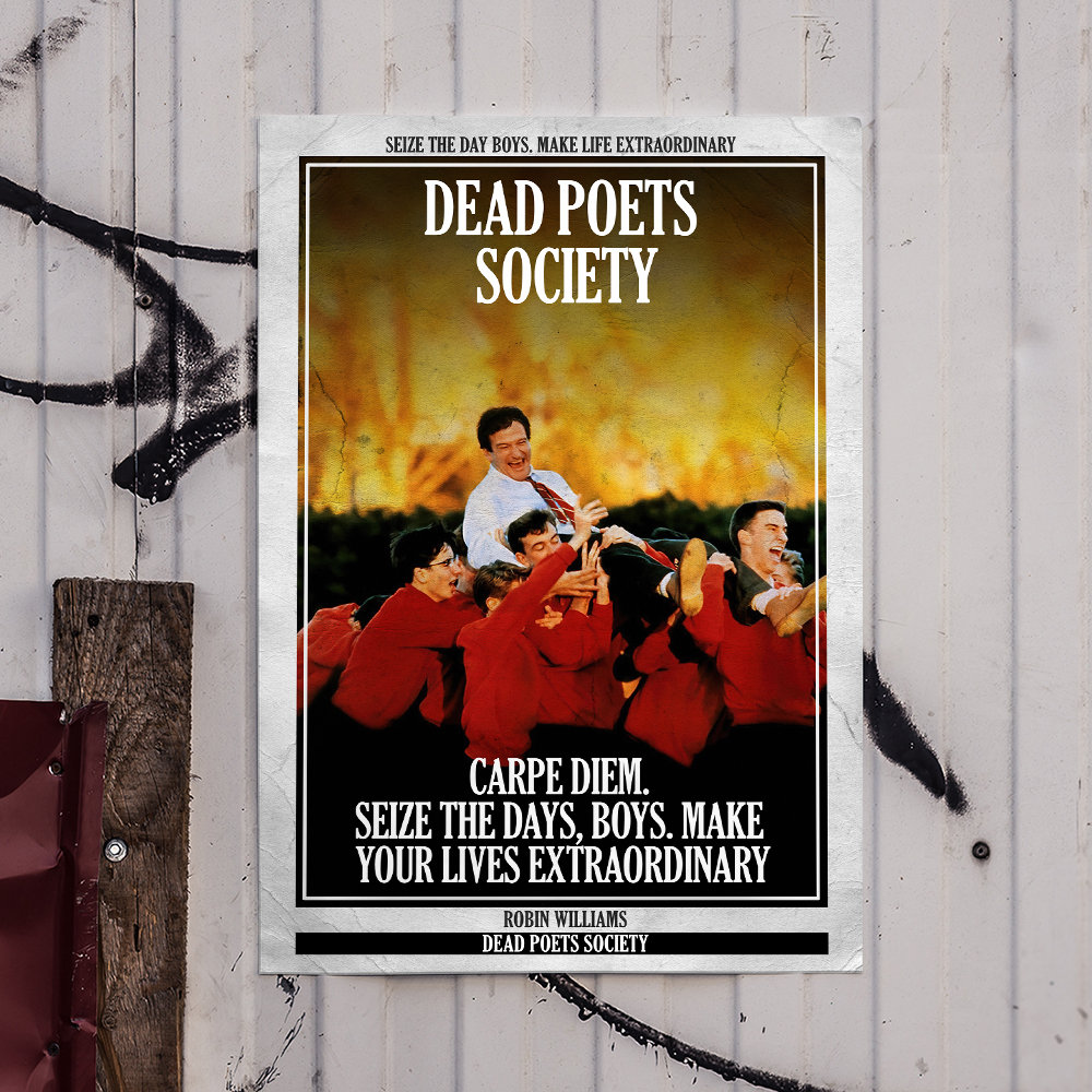 Dead Poets Societyv2 | Cult Film Poster | Vintage Retro Art Print ...