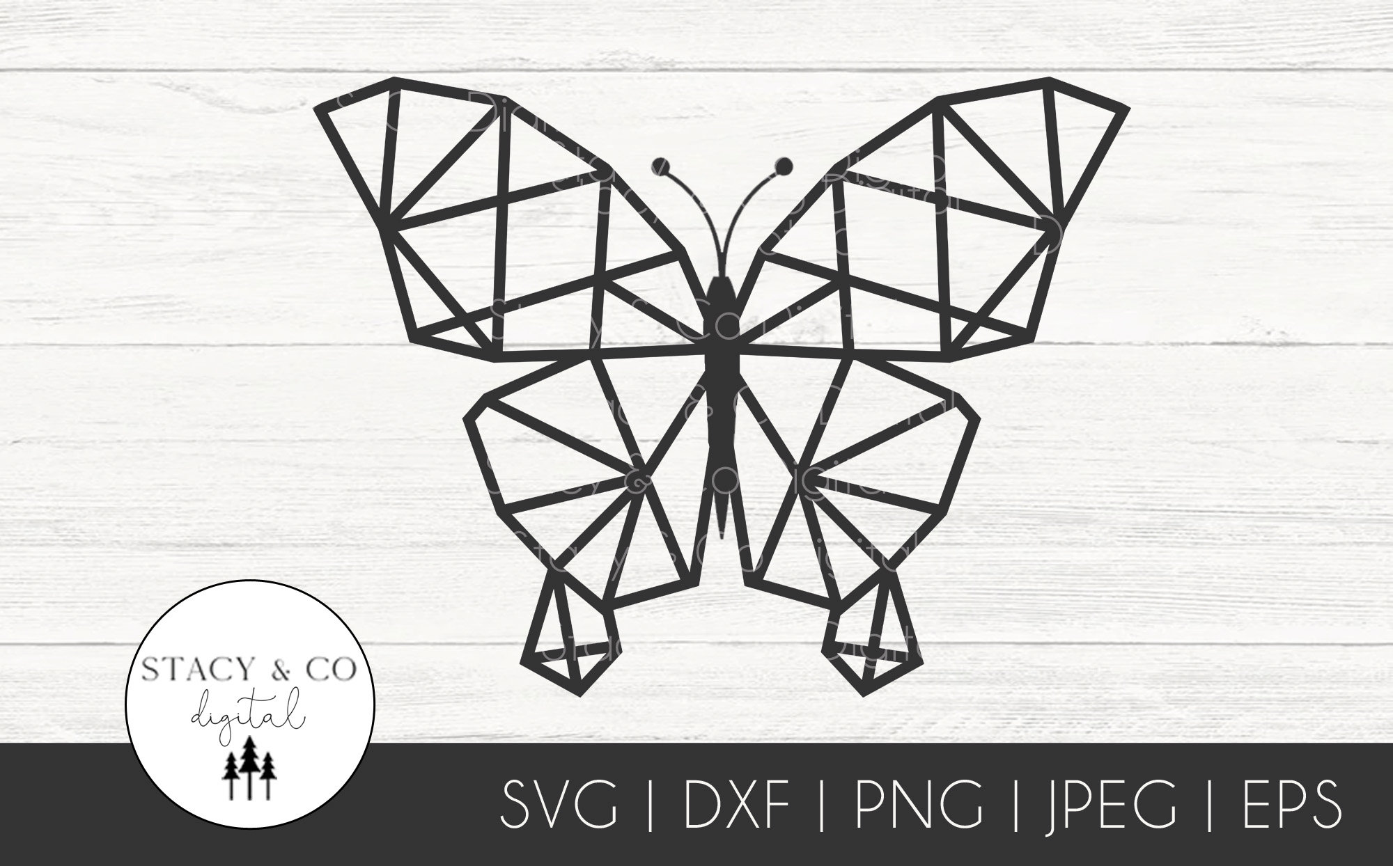 Geometric Butterfly SVG Clipart for Cricut Silhouette - Etsy
