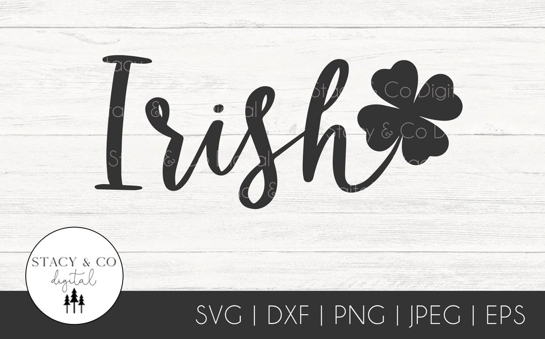 Irish Four Leaf Clover SVG Clipart for Cricut, Silhouette, Glowforge ...