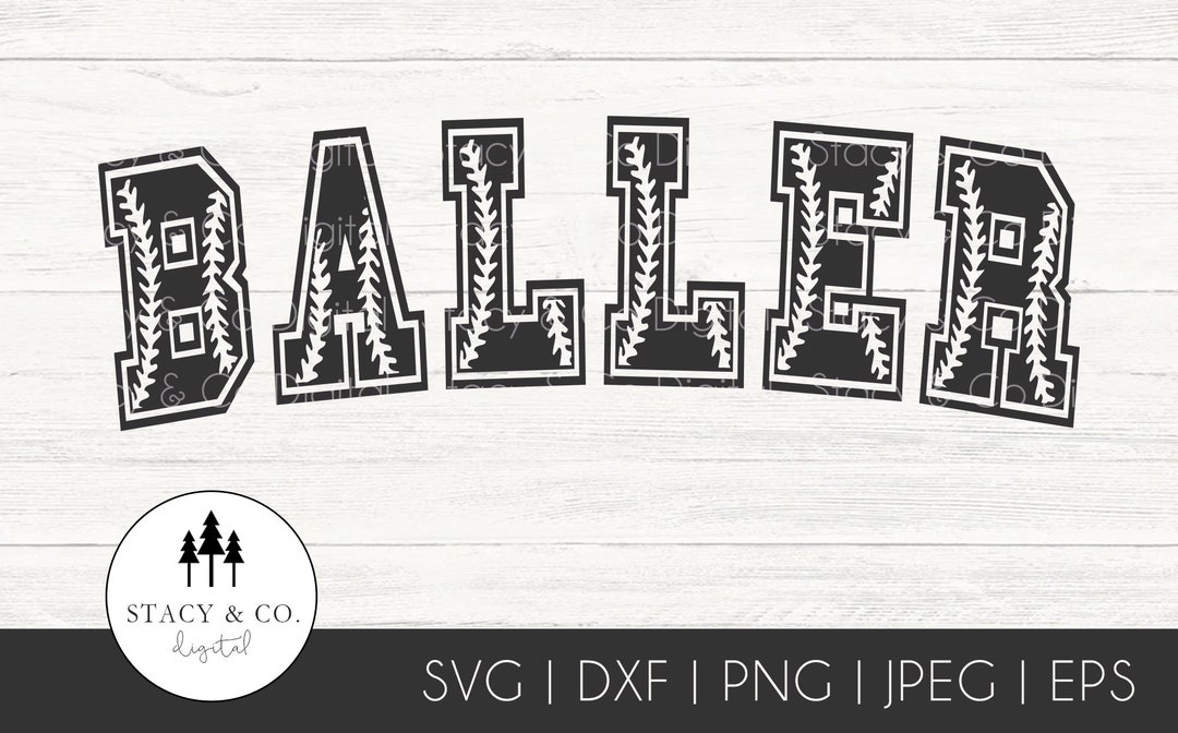 Baseball Softball Baller SVG Clipart for Cricut, Silhouette, Glowforge ...