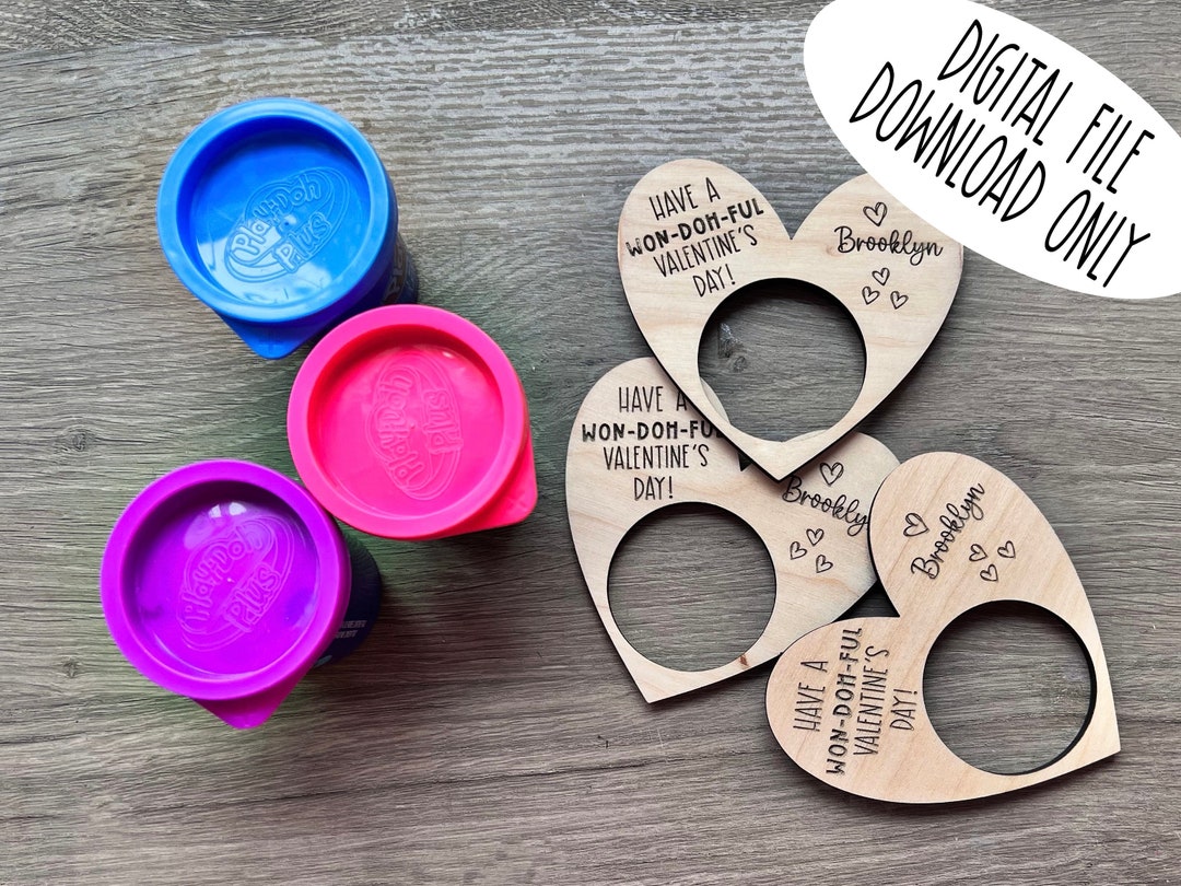 Play Doh Wondohful Classroom Valentine's Day SVG File for Laser Cutting ...