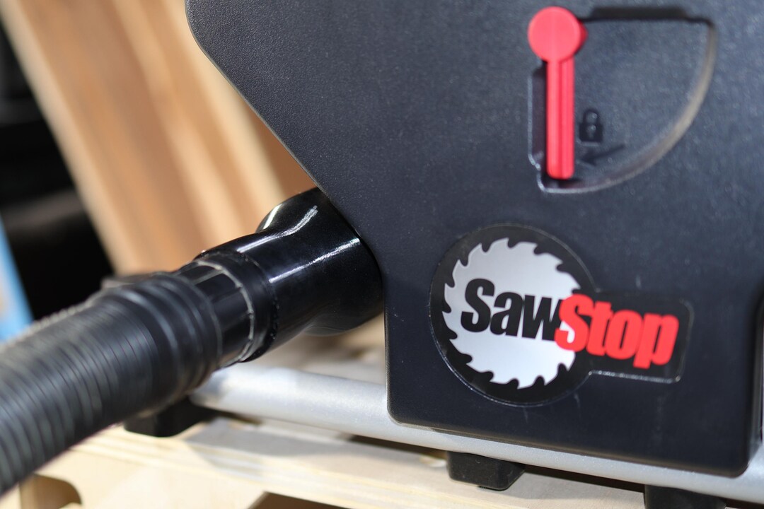 Custom One-piece Dust Adapter for Sawstop CTS-120A60 Compact Table Saw ...